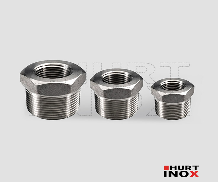 Redukcja nierdzewna sześciokątna GZ 2 1/2” x GW 2” DN 65 x 50, mufa redukcyjna, kształtka ...